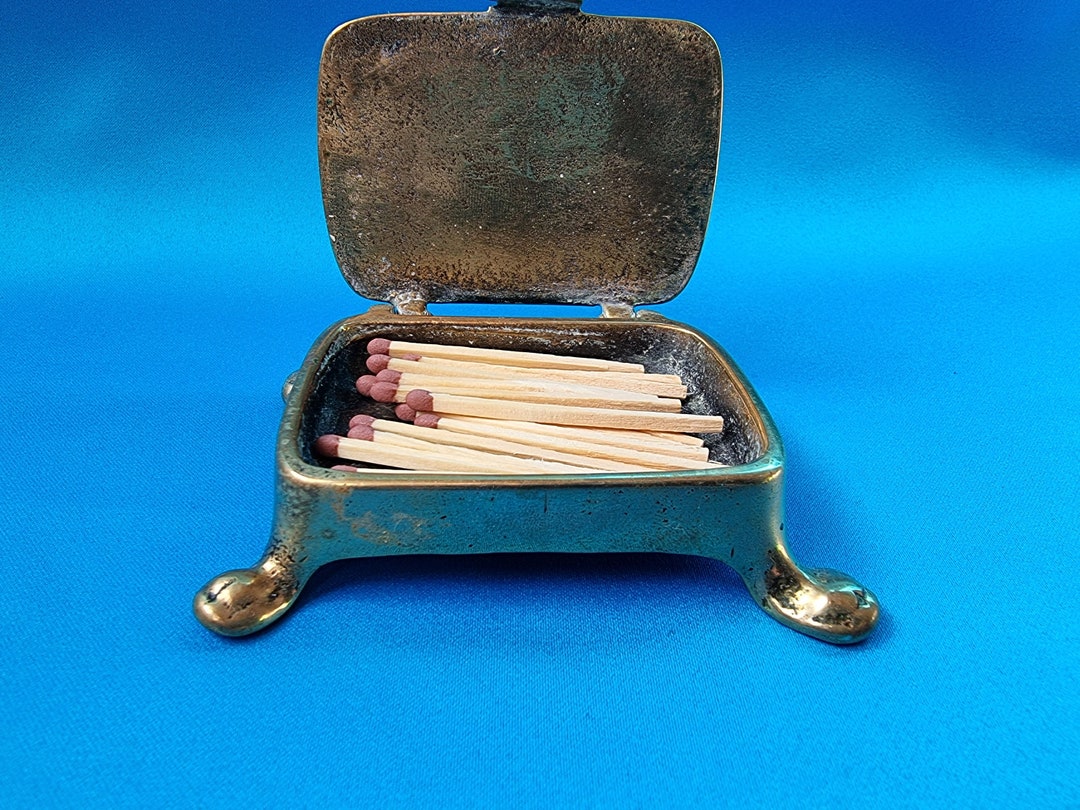 Brass Vesta Box Brass Match Holder Brass Matchbox Vintage - Etsy