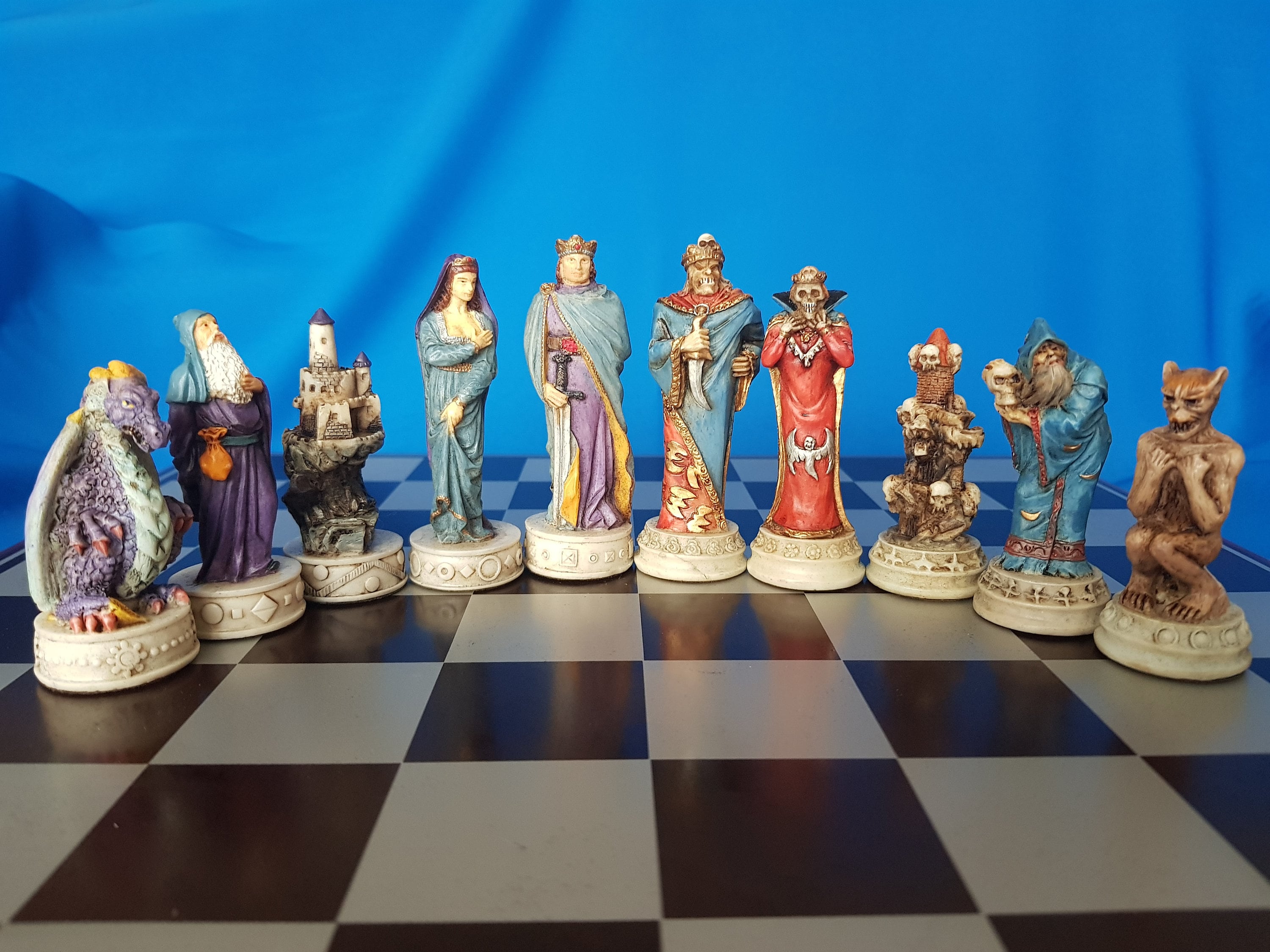 Skull Chess Skull Chess Set Fantasy Chess Fantasy Chess - Etsy UK