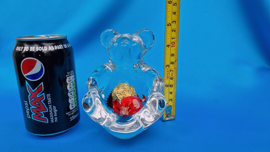 Crystal Teddy Bear, Crystal Bear, Glass Bear, Glass Bear Figurine, Bear ...