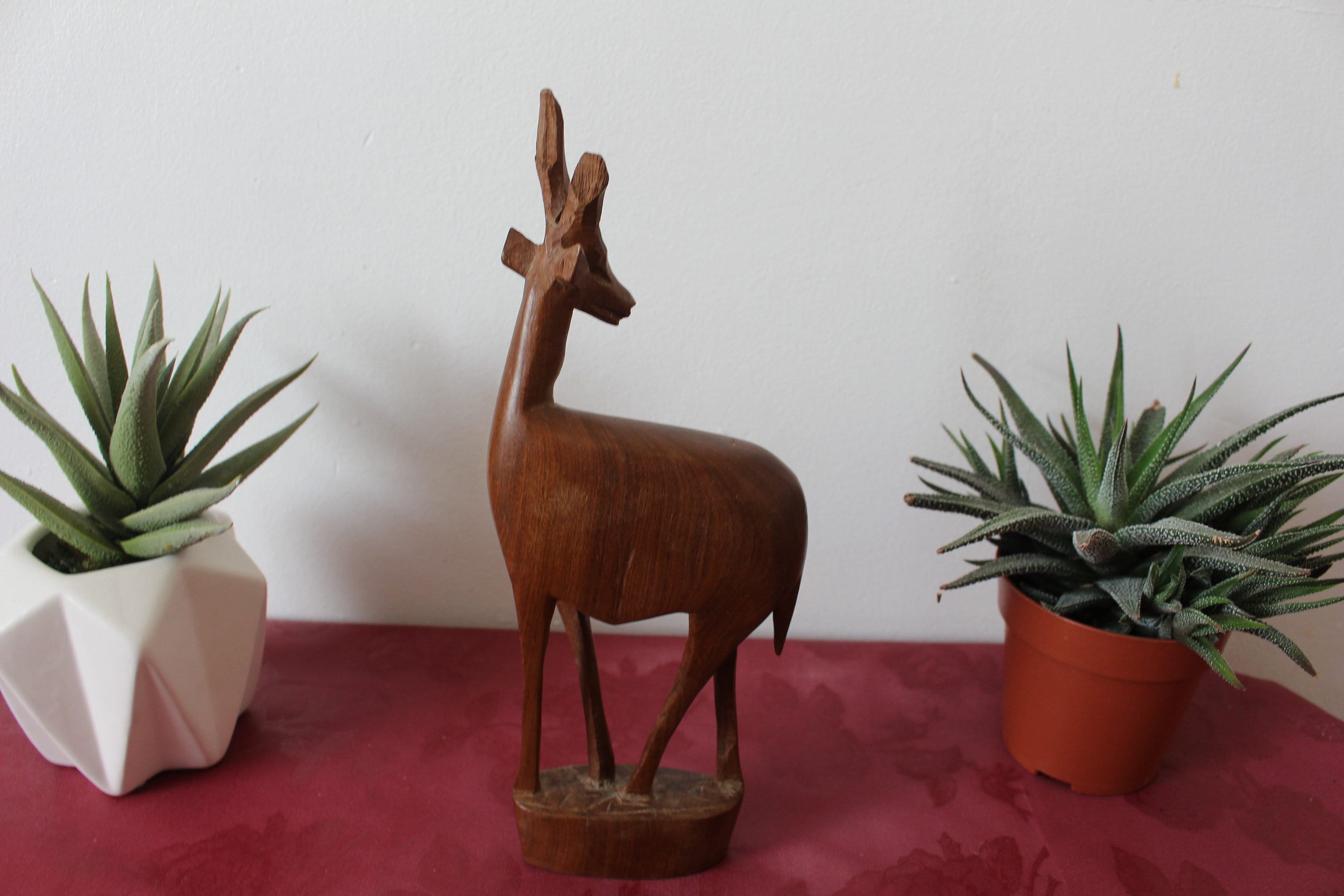 Antelope figurine wooden antelope carved antelope carving | Etsy