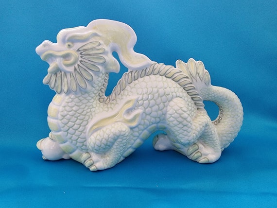 Dragon Figurine Porcelain Dragon Figurine Dragon Statue - Etsy