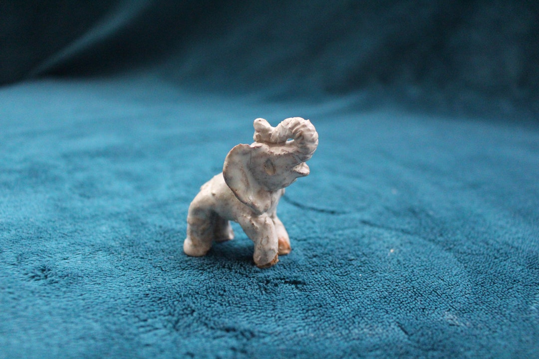 Elephant Figurine, Small Elephant Figure, Carved Elephant, Elephant ...