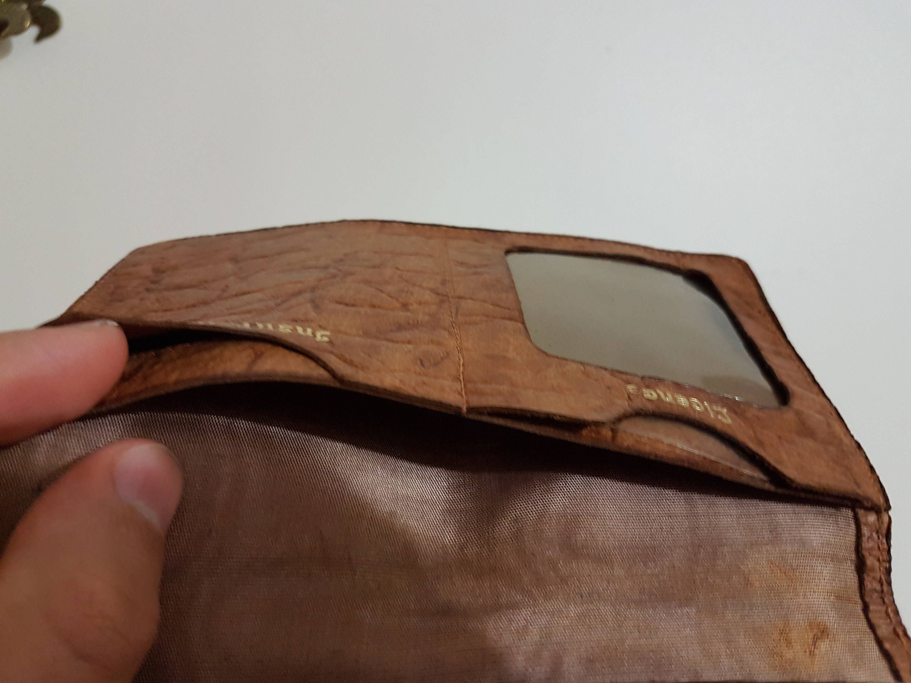 Genuine pigskin leather money notes vintage leather wallet | Etsy