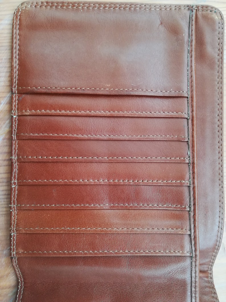 Women leather wallet Big leather wallet brown leather | Etsy