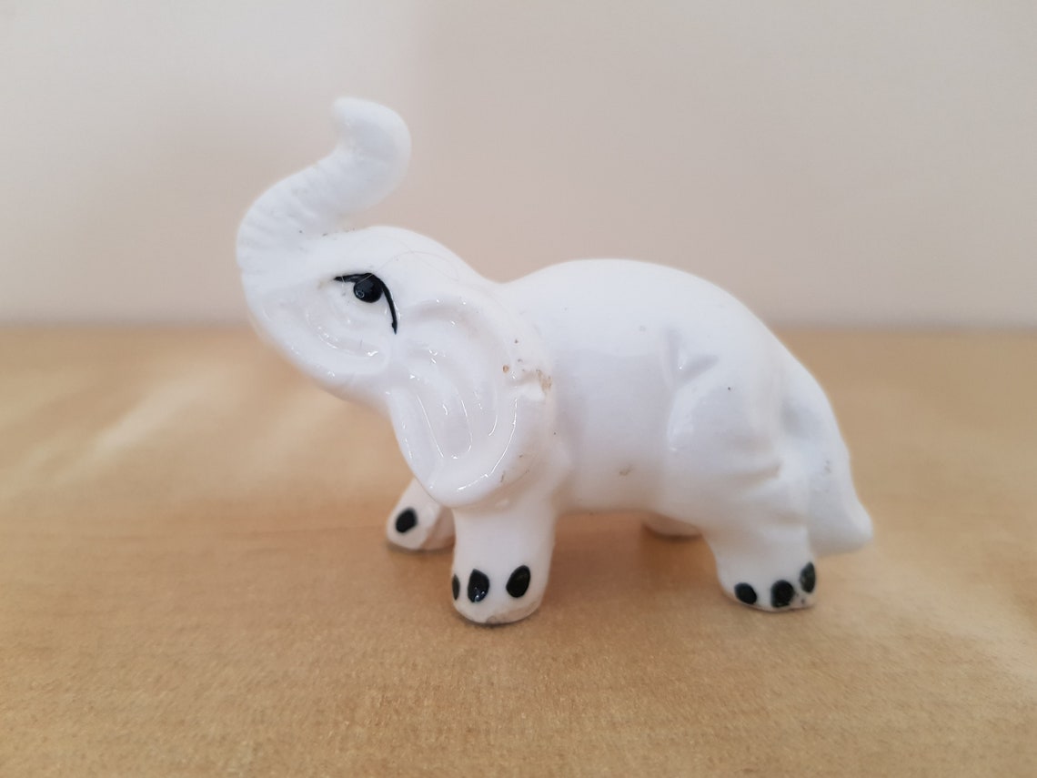 Elephant figurine pottery elephants ceramic elephants | Etsy