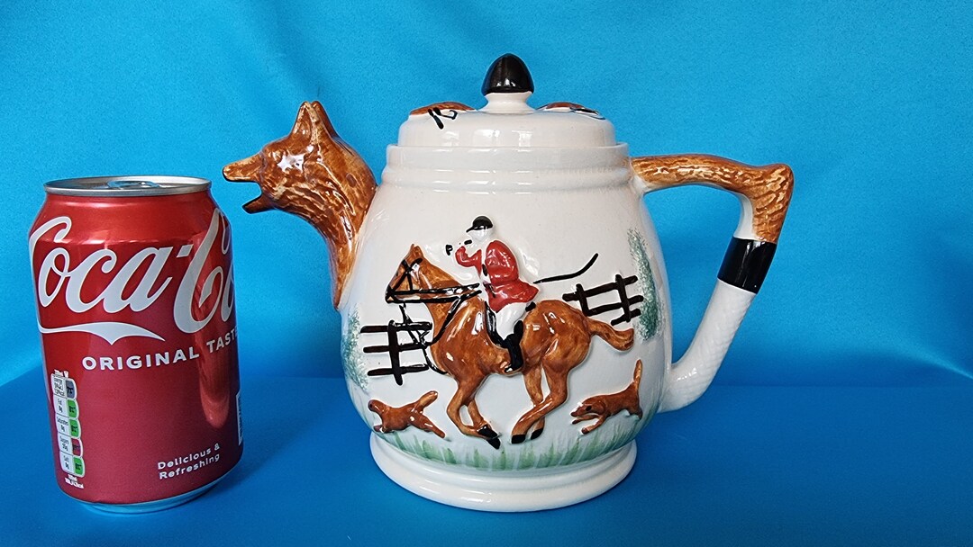 Pottery Teapot, Porcelain Teapot, Fox Teapot, Vintage Teapot, Fox ...