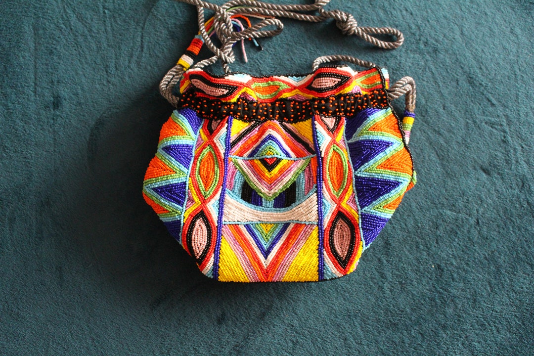 Aspiga Bag, Aspiga, Beaded Pouch Bag, Handmade Pouch Bag, Handmade ...