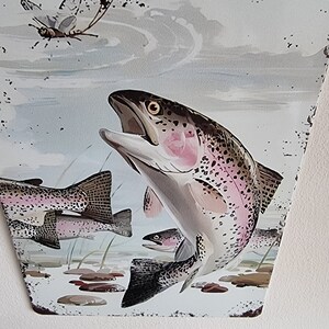 Trout Fish, Metal Sign, Metal Tin Sing, Metal Tin Fish, Metal Wall Art ...
