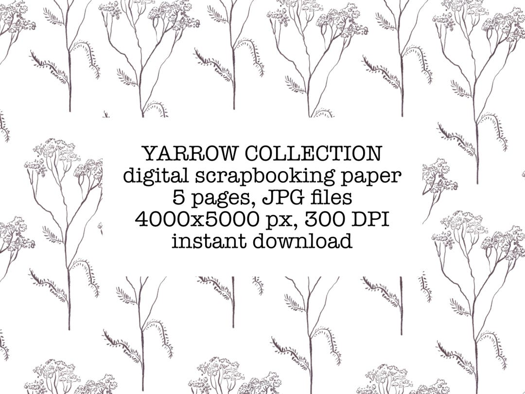 Yarrow Digital Paper Collection - JPG Instant Download - Etsy UK