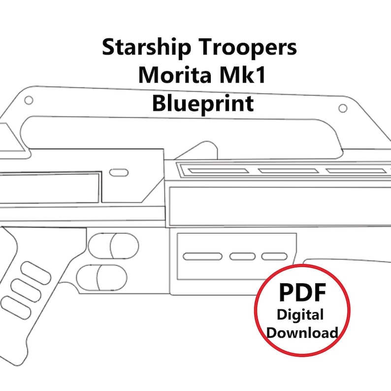 Starship Troopers Morita Mk1 Blueprint - Etsy