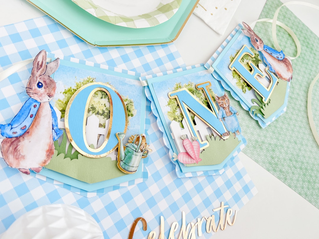 Peter Rabbit High Chair Banner, Some Bunny is One Banner, Bunny ...