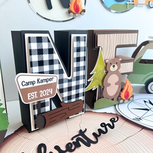 One Happy Camper 3D Letters, One Happy Camper Birthday Decorations ...