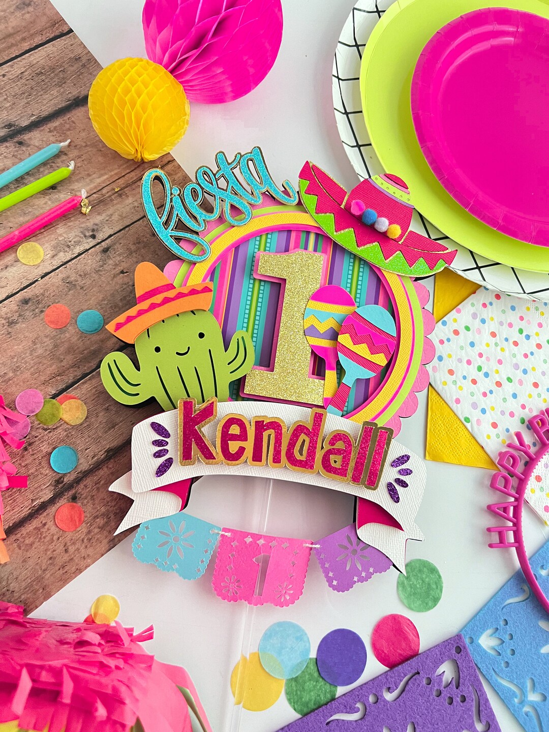 Fiesta Cake Topper, Im One Lets Fiesta Decor, Fiesta Party, Coco Cake ...