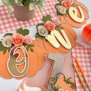 Pumpkin Theme High Chair Banner, Pumpkin 1st Birthday Banner, Little ...