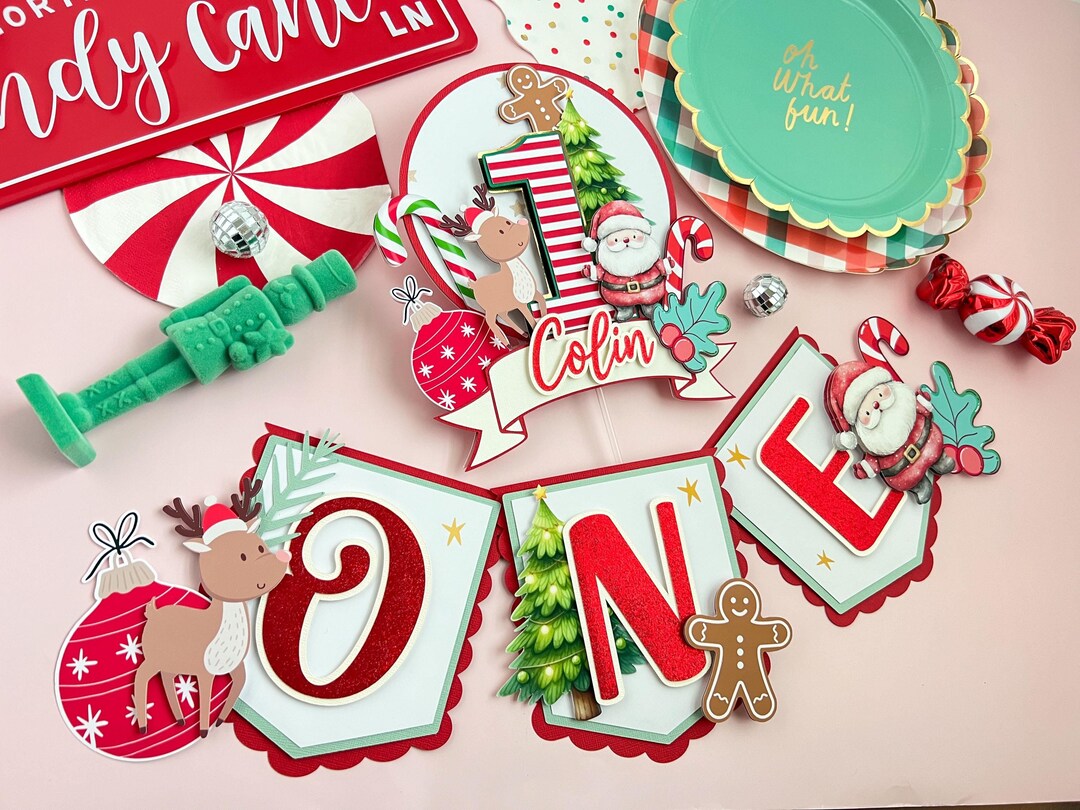 Oh What Fun is It to Be One Banner, Boy Christmas Banner, Christmas ...