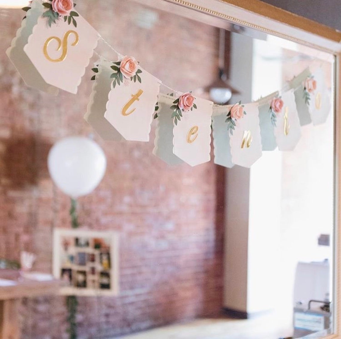 Boho floral banner floral banner boho floral garland 1st | Etsy