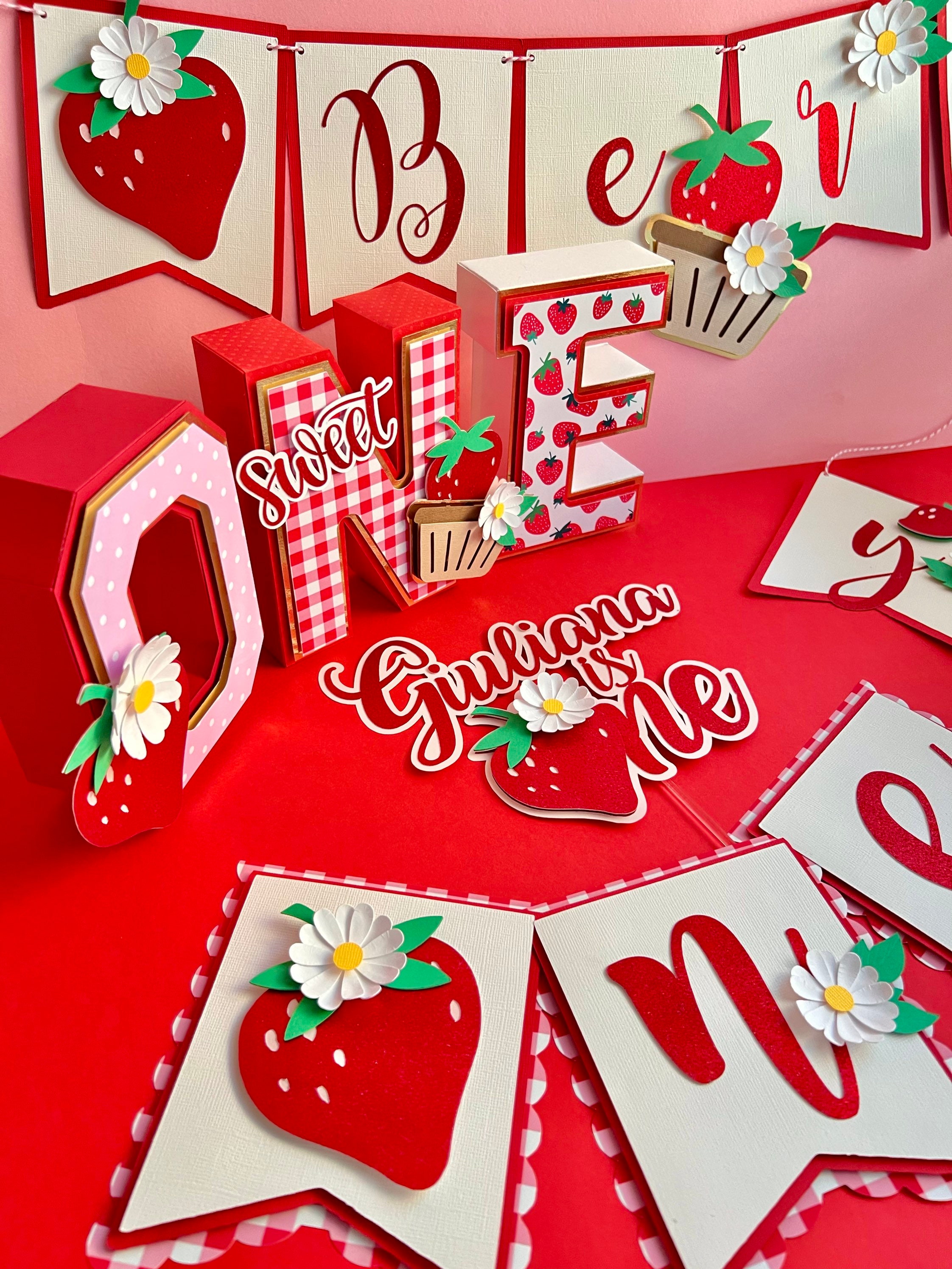 Strawberry High Chair Banner Strawberry Banner Strawberry - Etsy
