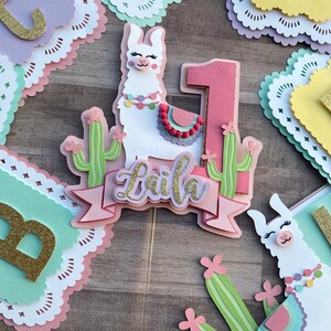 Llama Happy Birthday Banner, First Fiesta Banner, Llama Banner, Llama ...