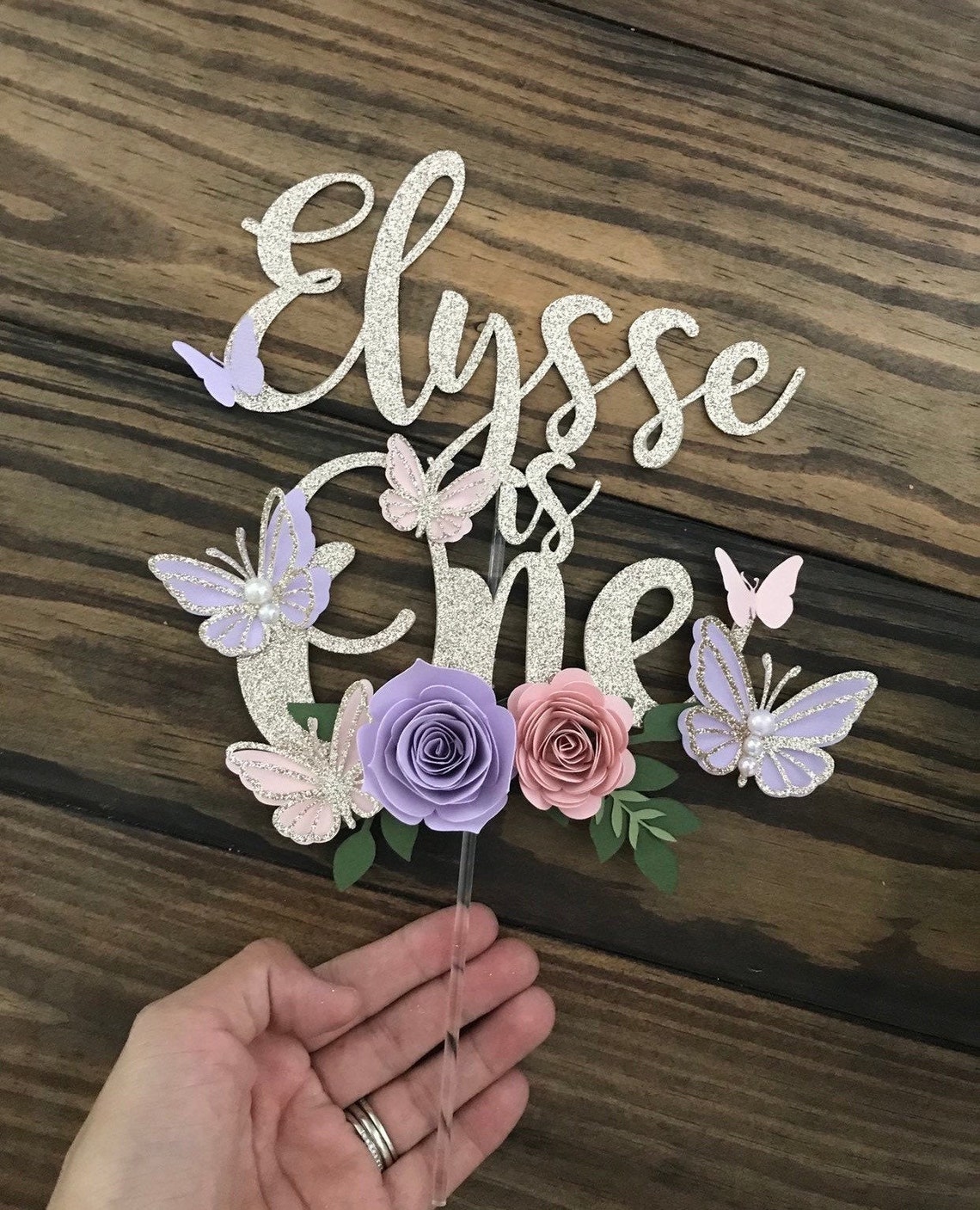 Butterfly Theme Cake Topper Butterfly Floral Package 1st - Etsy