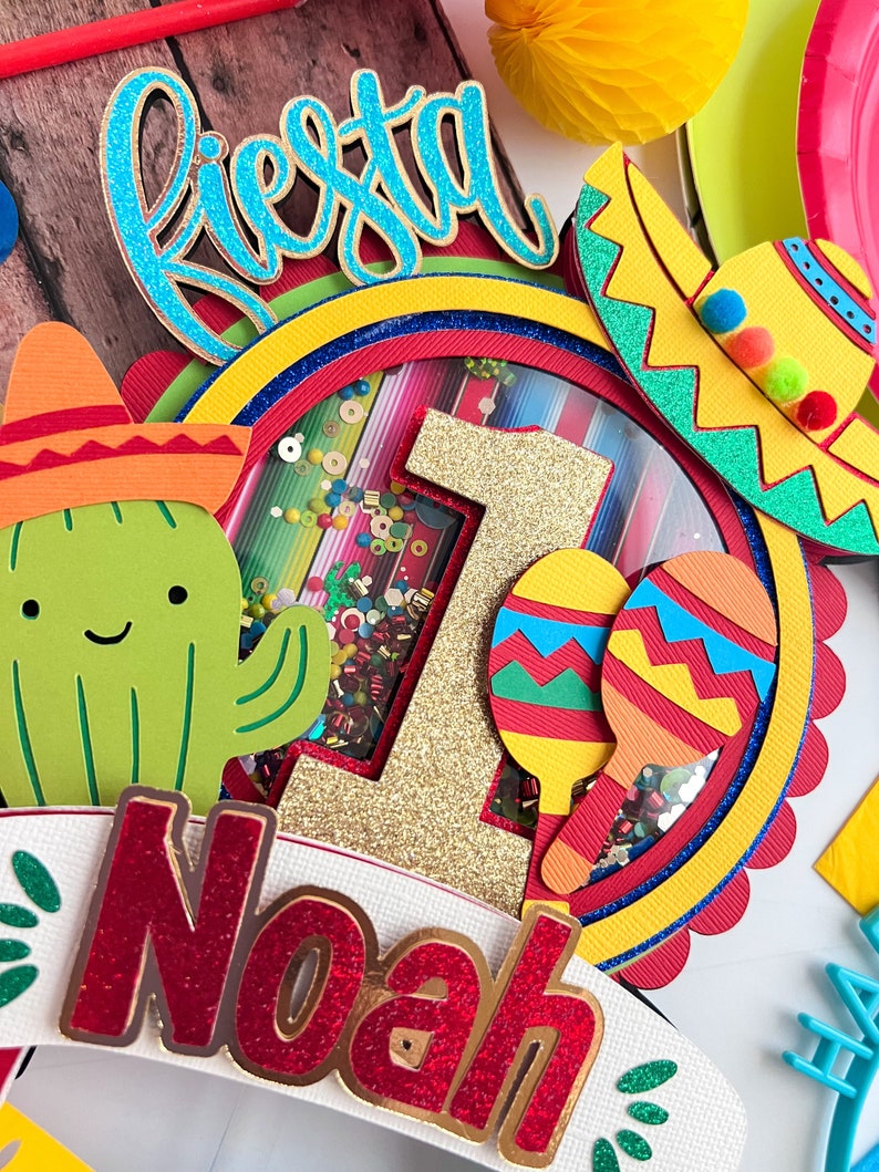 Three-esta Cake Topper, First Fiesta Cake Topper Im One Lets Fiesta ...