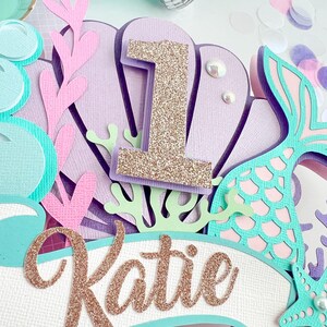 Mermaid Cake Topper, Mermaid 1st Birthday Banner, Mermaid One Banner ...