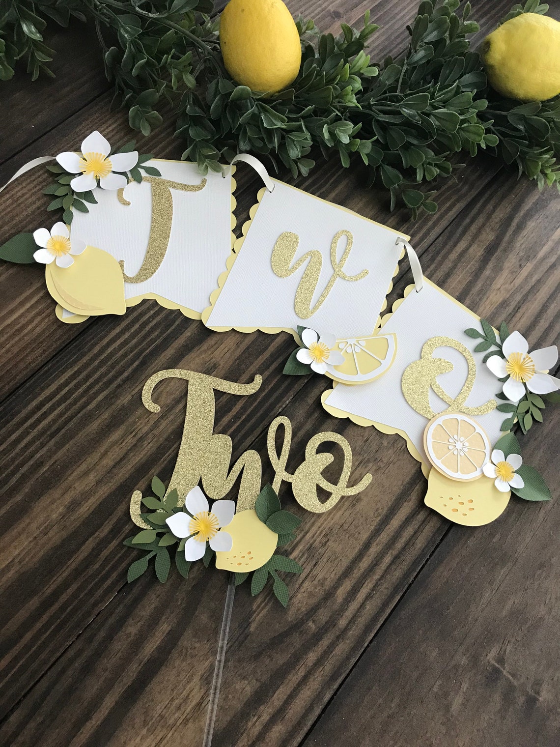 Lemon Theme High Cake Topper, Lemonade Party, Lemonade 1st Birthday ...