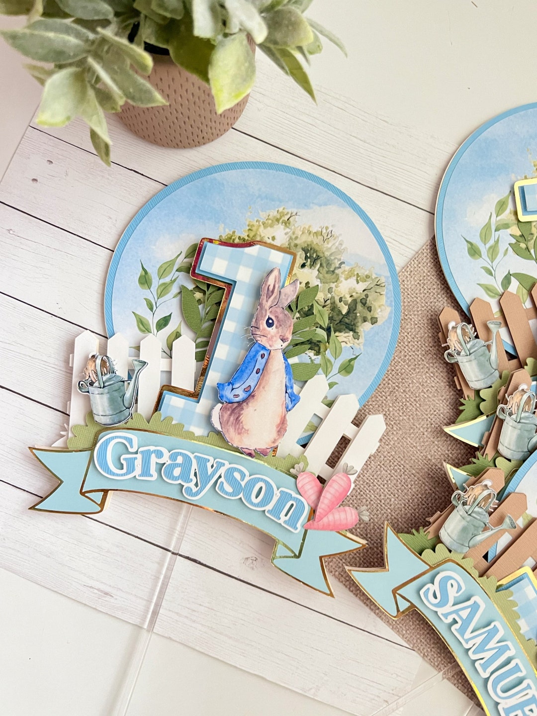 Peter Rabbit Cake Topper, Easter Cake Topper, Bunny Cake Topper, Peter ...