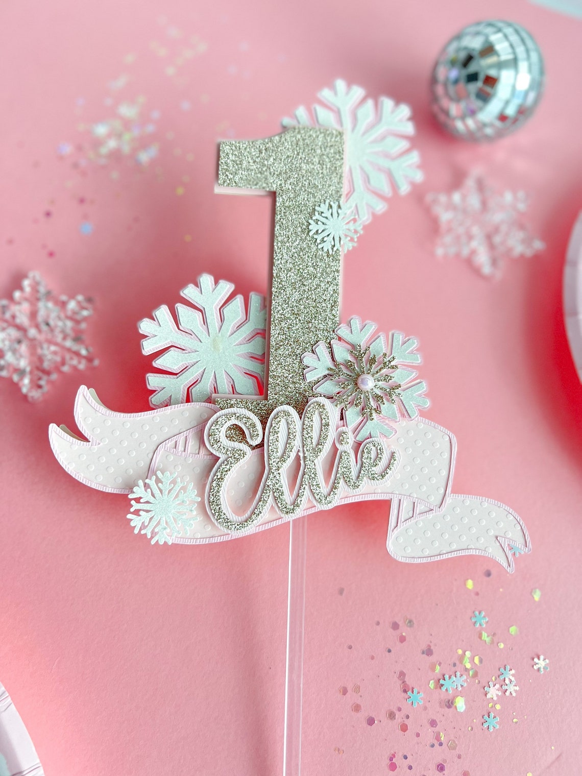 Winter Onederland Cake Topper Winter First Birthday Winter - Etsy