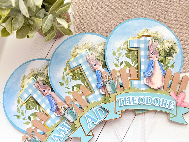 Peter Rabbit Cake Topper, Easter Cake Topper, Bunny Cake Topper, Peter ...