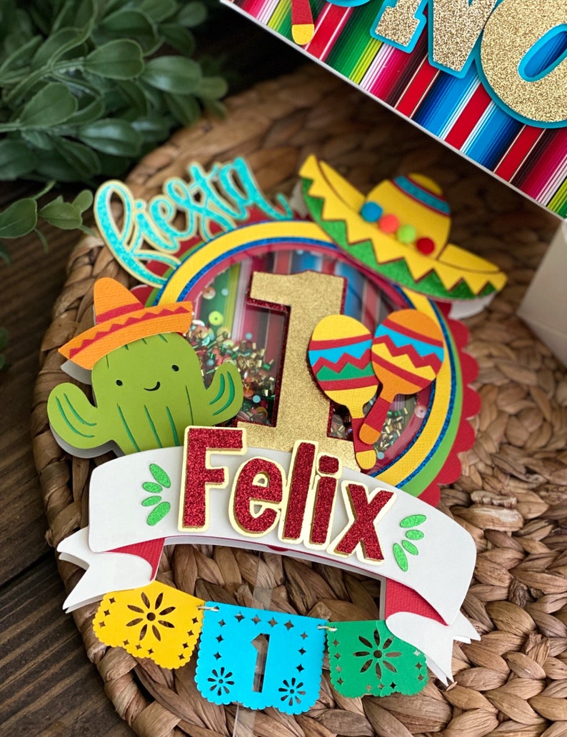 Three-esta Cake Topper, First Fiesta Cake Topper Im One Lets Fiesta ...