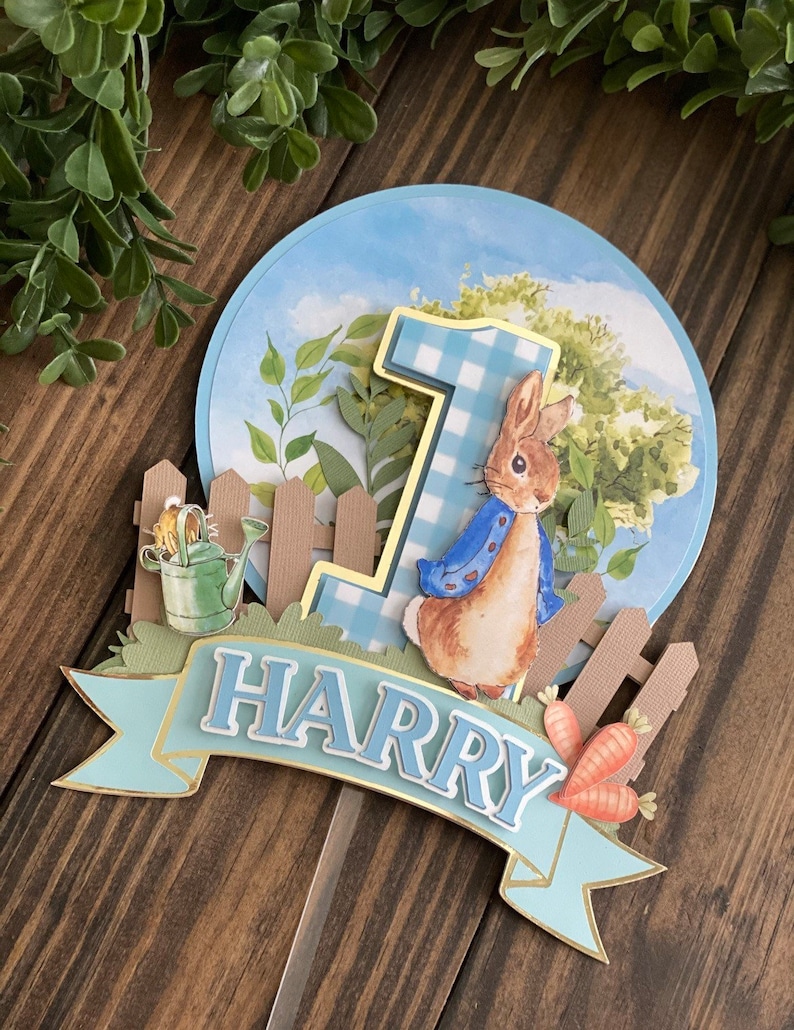 Peter Rabbit Cake Topper Easter Cake Topper Bunny Cake - Etsy
