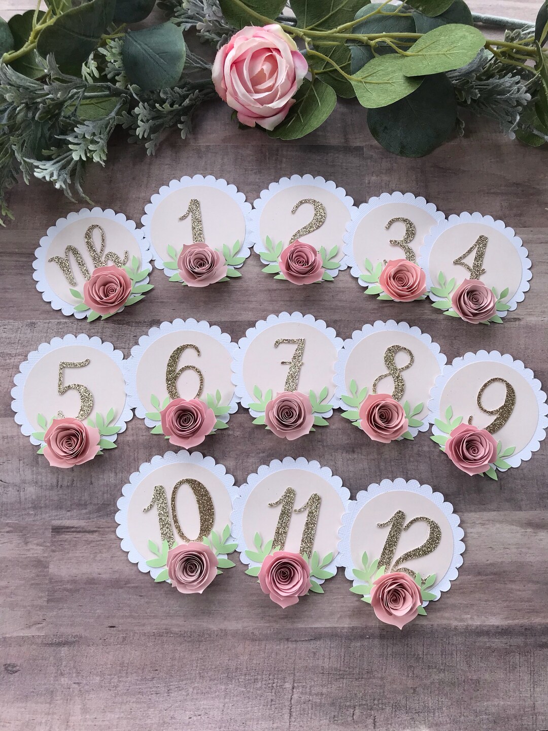Monthly Photo Banner, Boho Floral Banner, 1st Birthday Photo Banner ...