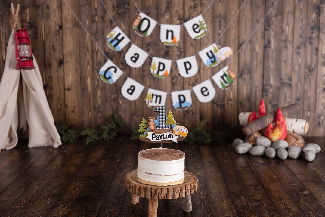 One Happy Camper High Chair Banner, Little Camper Banner, Camping Theme ...