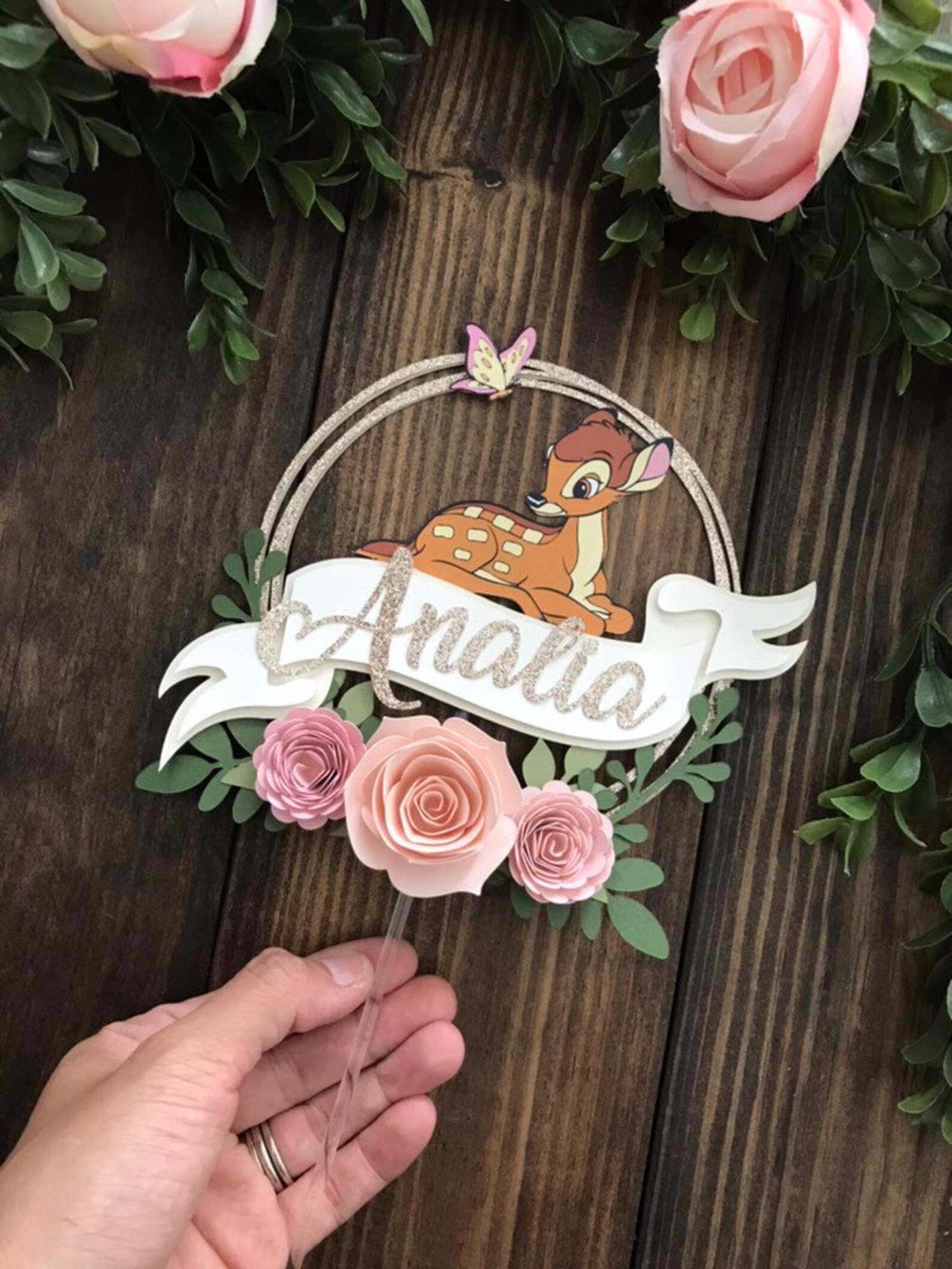 Topper de pastel de Bambi topper pastel de un año topper de - Etsy España