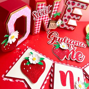 Strawberry 3D Letters, Strawberry Banner, Strawberry Party Decor ...