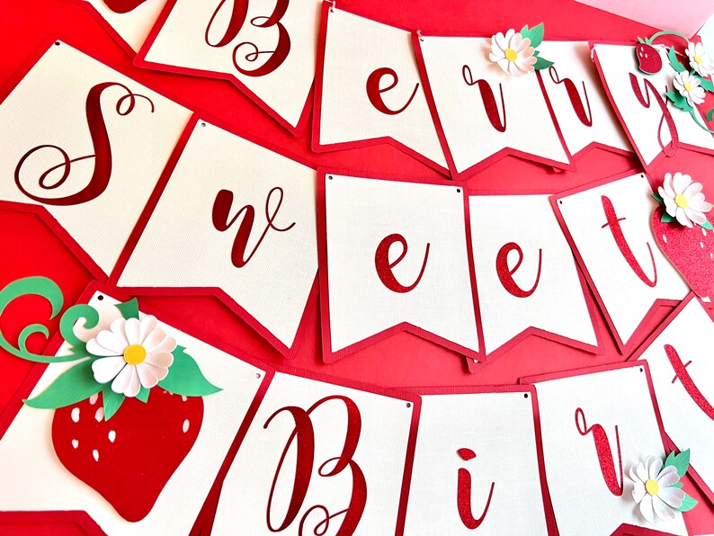 Strawberry High Chair Banner, Strawberry Banner, Strawberry Party Decor ...