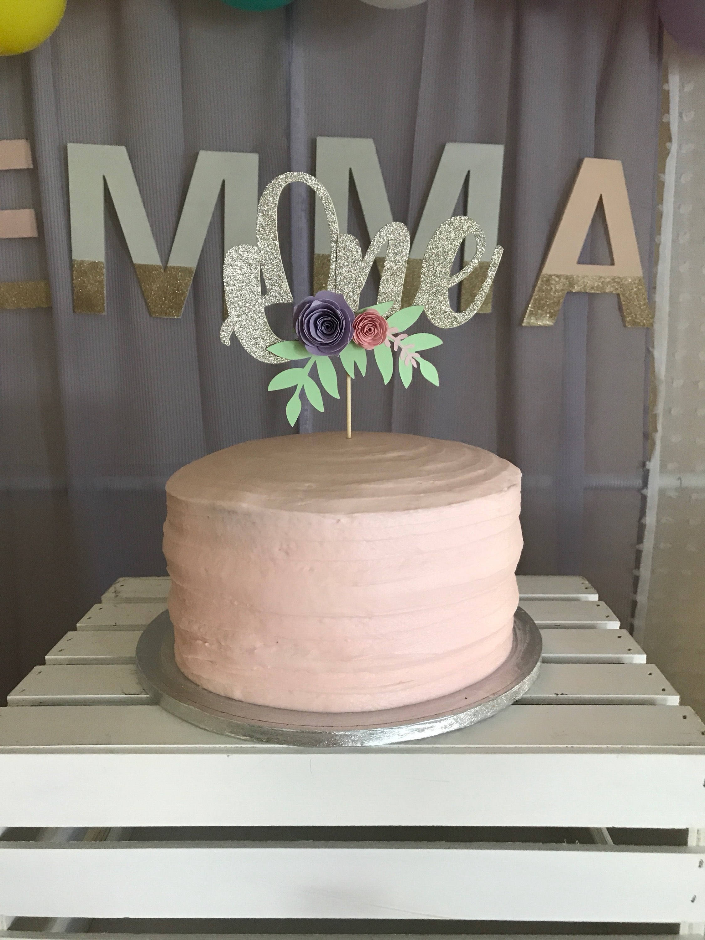 One Cake Topper 1st Birthday Cake Topper Smash Cake Topper | Etsy