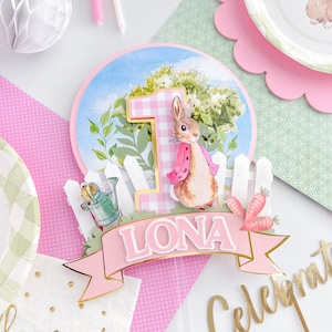 Girl Peter Rabbit High Chair Banner, Some Bunny is One Banner, Bunny ...