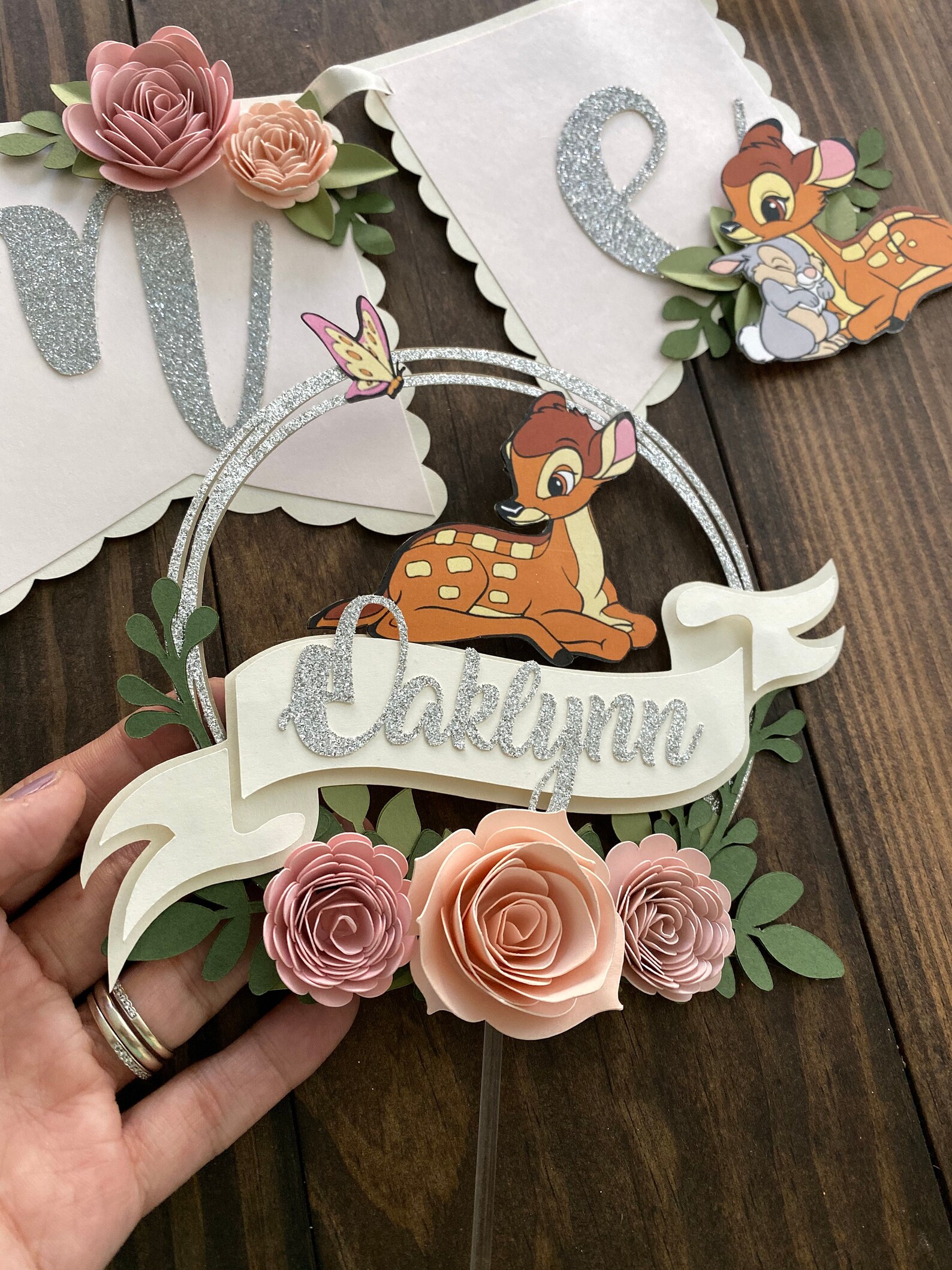 Topper de pastel de Bambi topper pastel de un año topper de - Etsy España