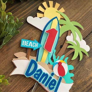 Beach Theme Cake Topper, Beach Party Theme, Summer Cake Topper - Etsy