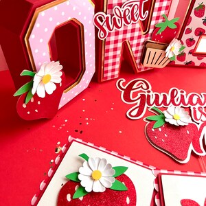 Strawberry 3D Letters, Strawberry Banner, Strawberry Party Decor ...