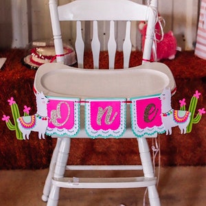 Llama Happy Birthday Banner, First Fiesta Banner, Llama Banner, Llama ...