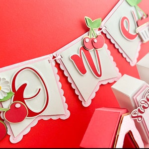 Cherry First Birthday Cake Topper, Cherry Sweet Theme, Cherry Party ...