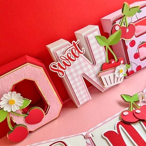 Cherry First Birthday Cake Topper, Cherry Sweet Theme, Cherry Party ...