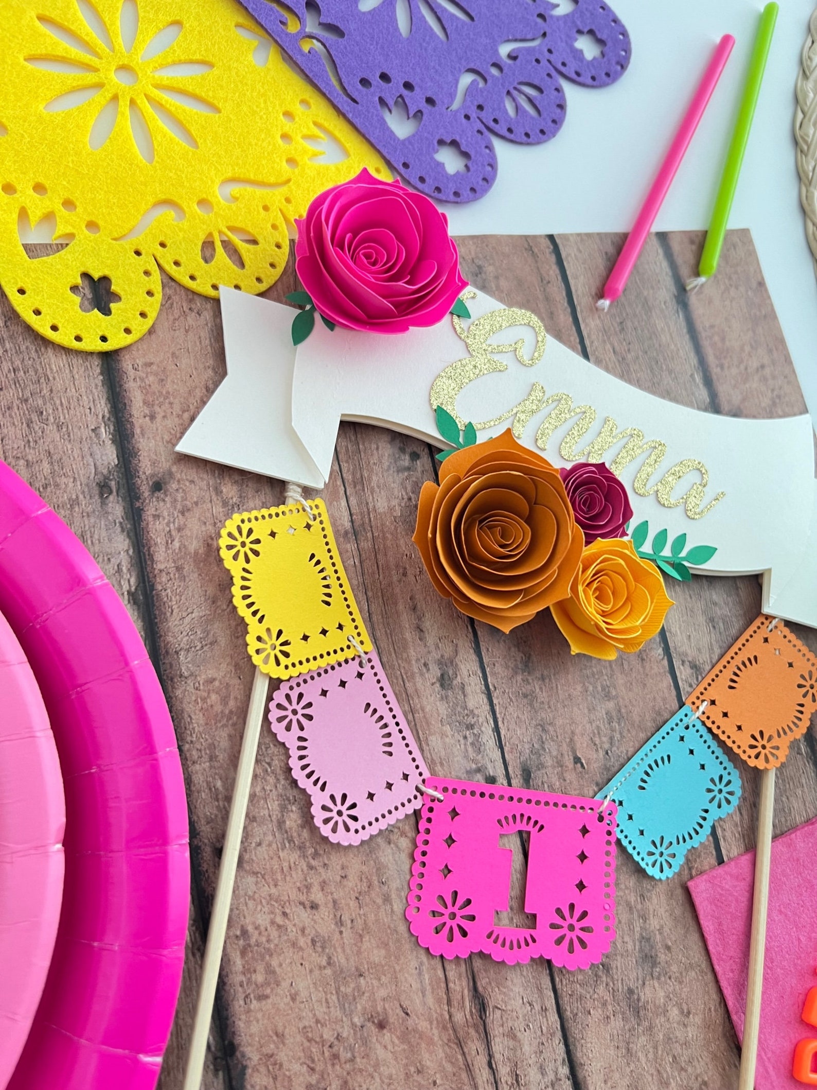 Fiesta Cake Topper, Fiesta Party, Cinco De Mayo Decor, Coco Cake Topper ...