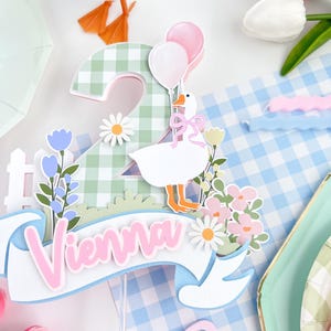 Silly Goose Cake Topper, Our Silly Goose Second Birthday, Floral Geese ...