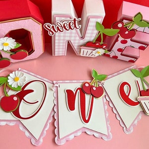 Cherry First Birthday Cake Topper, Cherry Sweet Theme, Cherry Party ...