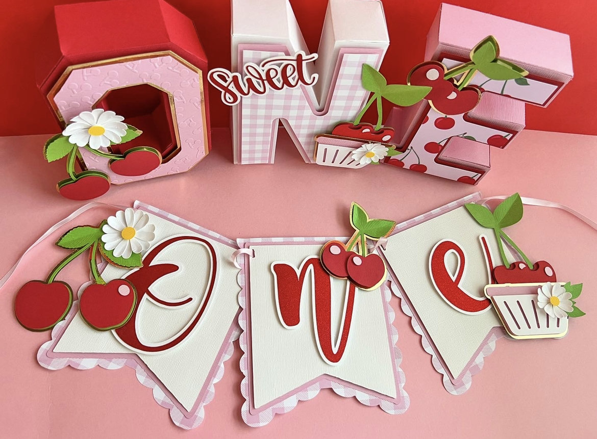 Cherry 3D Letters , Cherry Sweet Theme, Cherry Party Decor, Cherry ...