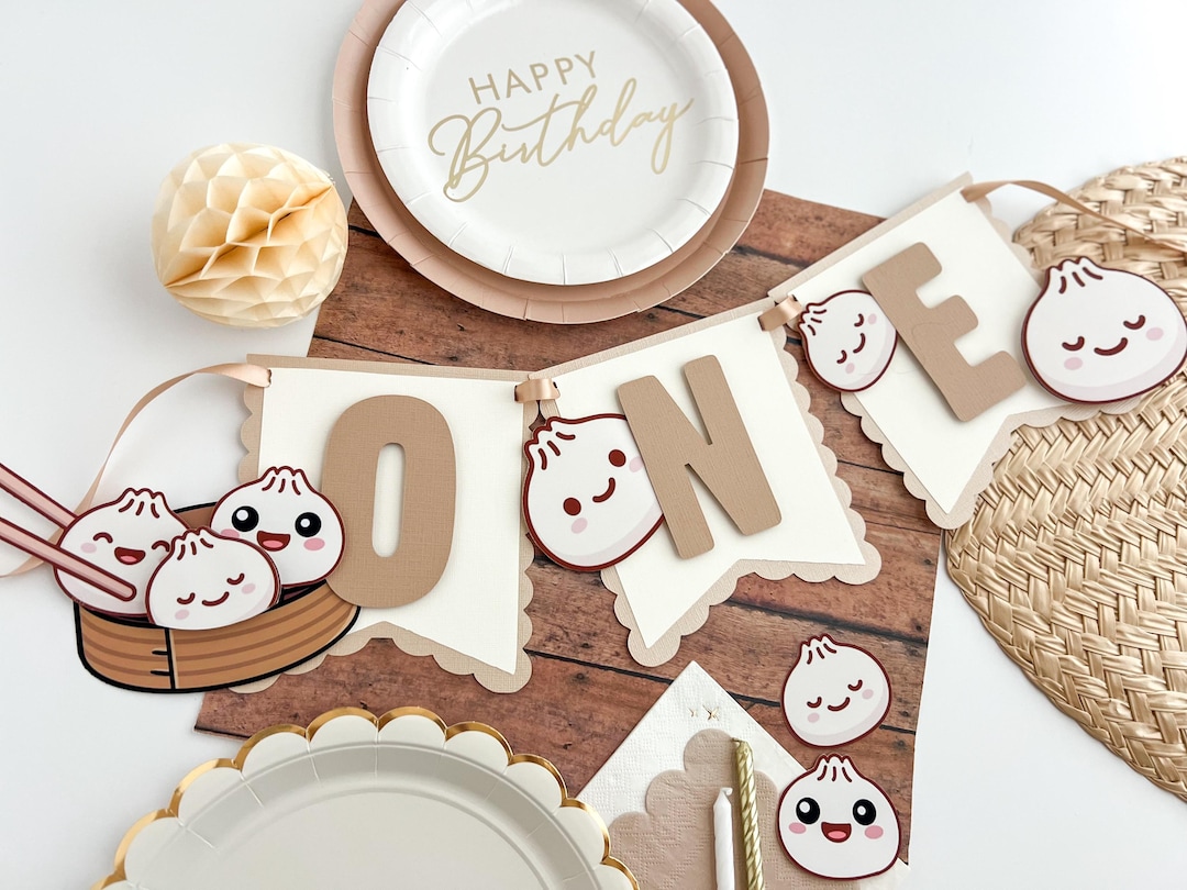 Little Dumpling ONE Banner, Bao Bun Party Decor, Little Dumpling Banner ...