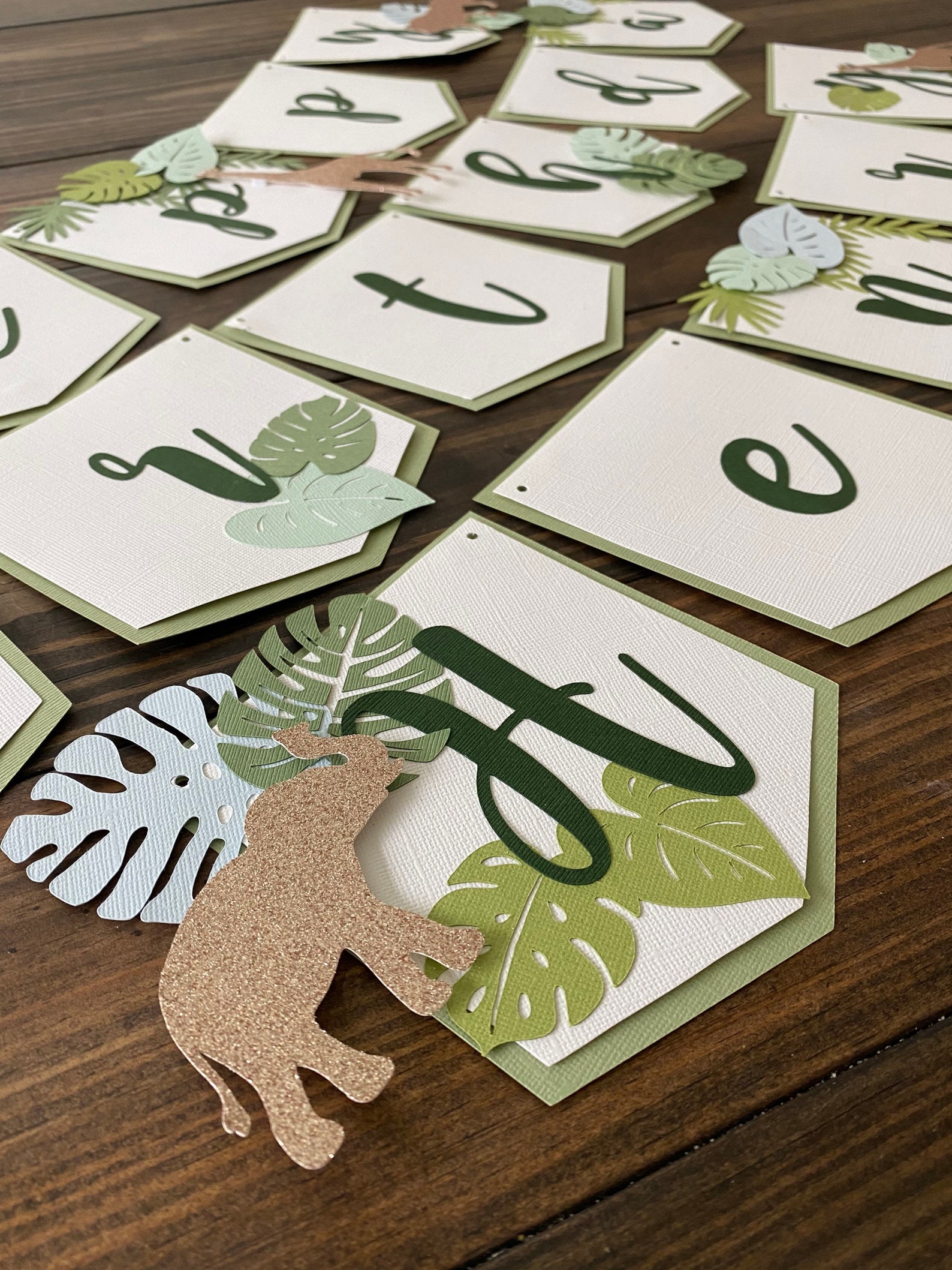 Jungle Safari Happy Birthday Banner Safari 1st Birthday Wild - Etsy